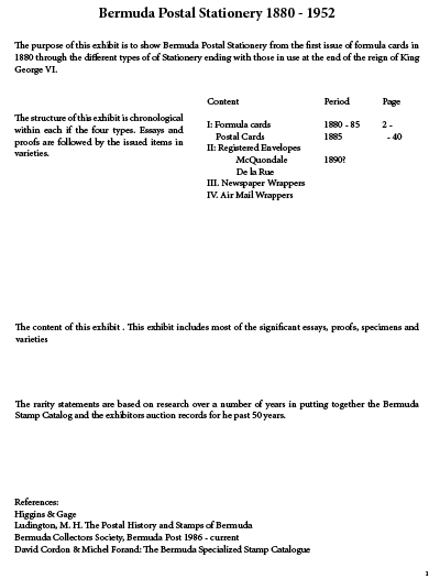 Displays - Bermuda Collectors Society